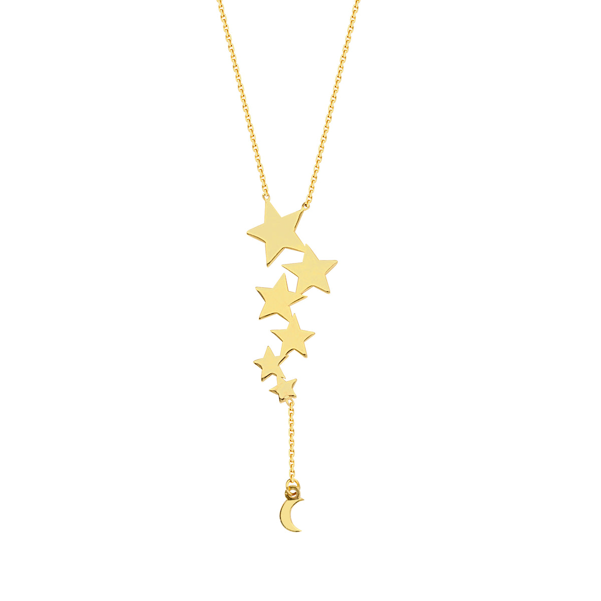 14K Drop Stars Necklace – Rondels Jewelry | Engagement Rings, Wedding ...